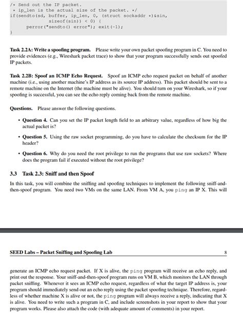 Lab Task Set Writing Programs To Sniff And Spoof Chegg