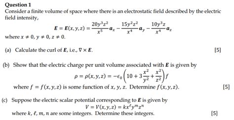 Solved Question Consider A Finite Volume Of Space Where Chegg