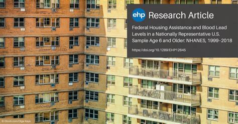 Ehp Publishing On Linkedin New Chu Et Al Report That Current Hud Housing Assistance
