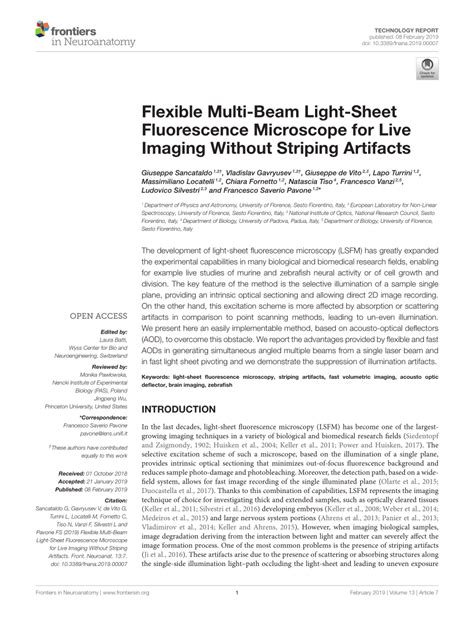 Pdf Flexible Multi Beam Light Sheet Fluorescence Microscope For Live