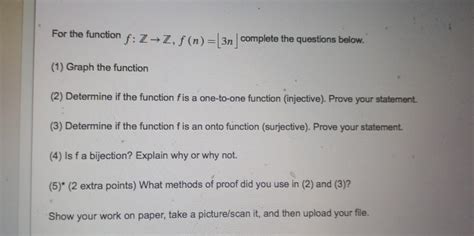 solved for the function f z→z f n [3n complete the