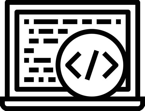 Programming Computer Laptop Coding Tag Outline Icon Vector Art At Vecteezy
