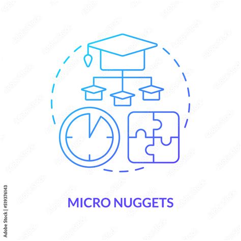 Micro Nuggets Blue Gradient Concept Icon Microlearning Example Abstract Idea Thin Line