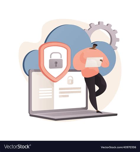 Cloud Computing Security Abstract Concept Vector Image