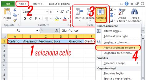 Come Adattare Le Celle Di Excel Al Contenuto