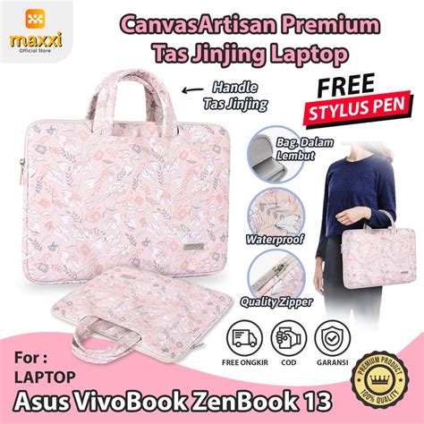 Jual Asus Vivobook Zenbook Tas Laptop Jinjing Wanita Soft Case Bunga Bag Pelindung Sarung