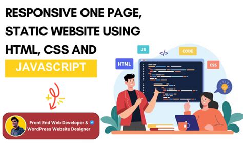 Create Responsive One Page Static Website Design Html Css Javascript By Faizhashmi Fiverr