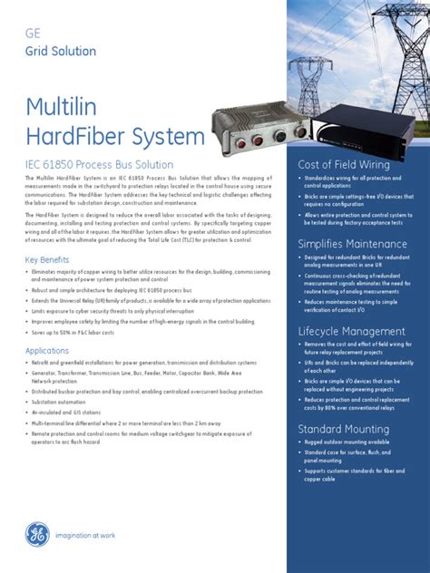 Multilin Hardfiber System Grid Solution Pdf Electrical Substation