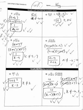 Multiplying And Dividing Rational Expressions Quiz By Algebra Crazy