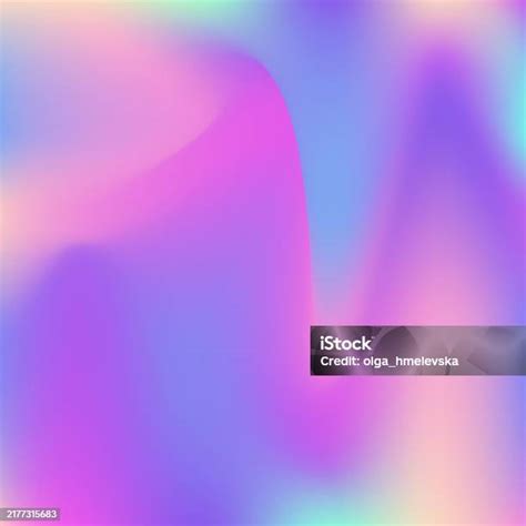 홀로그램 텍스처 판타지 카드입니다 홀로그램 배경입니다 레트로 효과 네온 기하학 그림입니다 최소한의 유체 무지개 빛깔의 배경입니다 바이올렛 팝 그라디언트 보라색 홀로그램 텍스