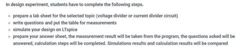 In Design Experiment Students Have To Complete The Chegg