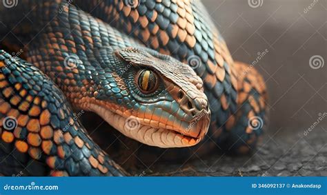 Snake Close Up Portrait Reveals Its Dangerous Venomous Viper Nature
