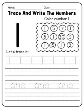 Writing Numbers Practice Worksheets Printable By AKAlice Teacher