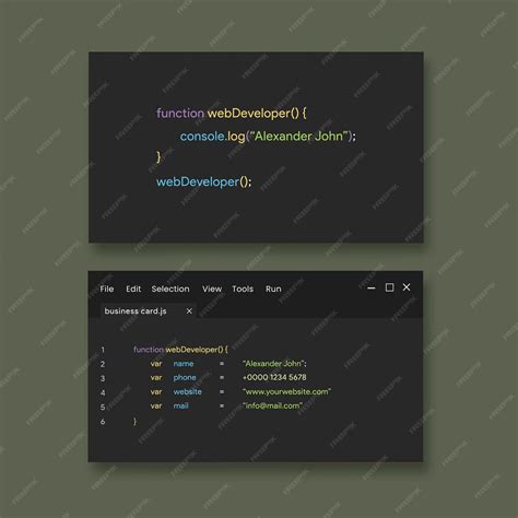 Premium Psd Programmer Or Web Developer Business Card Template