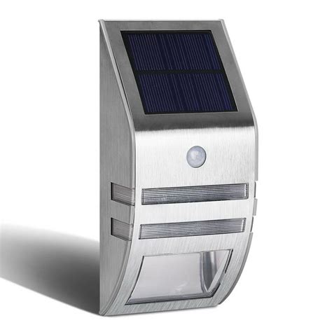 set of 4 led solar powered sensor light