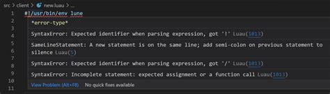 Treat Shebang As Whitespace Trivia · Issue 898 · Luau Langluau · Github
