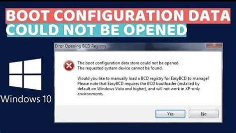 Boot Configuration Data Store Could Not Be Opened