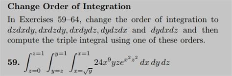 Solved please solve this Change Order of IntegrationIn | Chegg.com