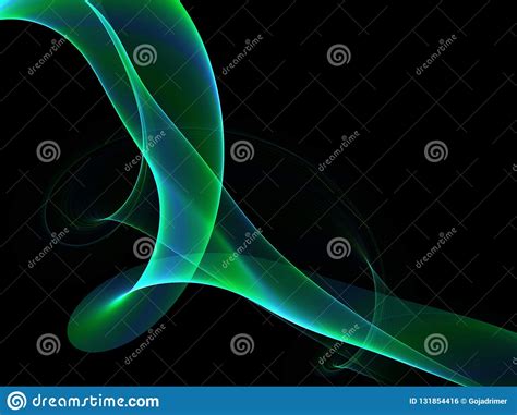 Abstract Smooth Color Wave Curve Flow Motion Illustration Stock