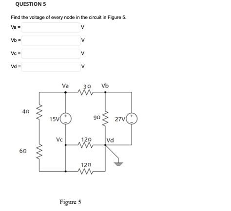 Solved QUESTION Find The Voltage Of Every Node In The Chegg