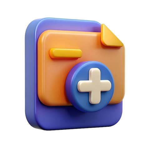 A Vibrant 3d Illustration Of A Folder Icon With A Plus Sign