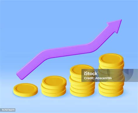 3d 성장 주식 차트 화살표 황금 동전 3차원 형태에 대한 스톡 벡터 아트 및 기타 이미지 3차원 형태 경제 구매 Istock