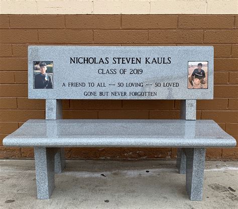 Memorial Benches • Bell Memorials And Granite Works Inc