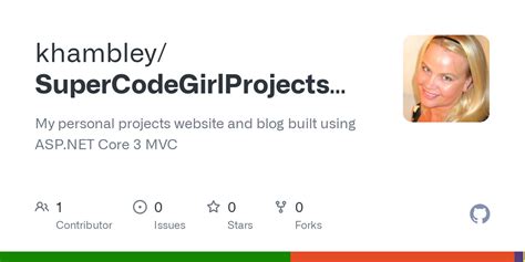 GitHub Khambley SuperCodeGirlProjectsWebApp My Personal Projects Website And Blog Built Using