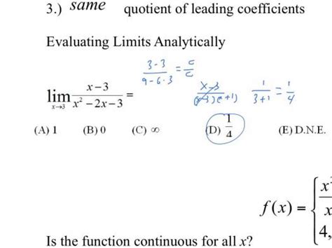 Math Quiz Limits And Continuity Practice Test Trivia And Questions