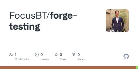 GitHub FocusBT Forge Testing