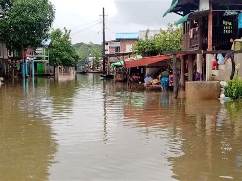 မွန်ပြည်နယ်၊ သထုံမြို့နယ်တွင် ဒုံသမိချောင်းရေမြင့်တက်လာသဖြင့် ဒူးရင