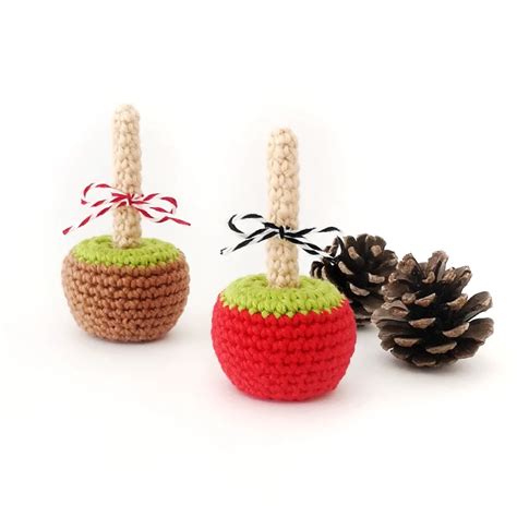 Mini No Sew Candy Apple Crochet Pattern Free