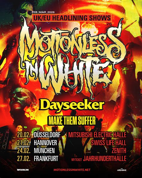 Motionless In White Germany Tour Dates For 2026 Revealed