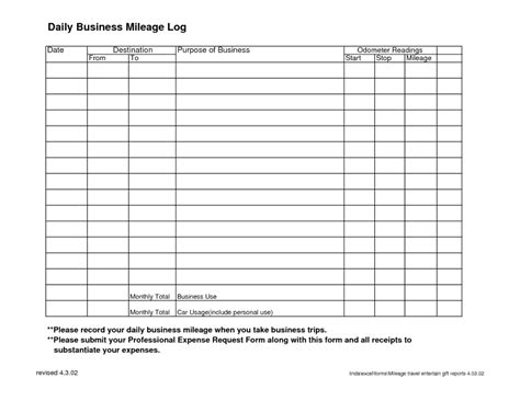Vehicle Usage Log Template Printable Word Searches