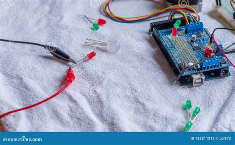 Red And Green LED Lights Being Shown In Use As Part Of A