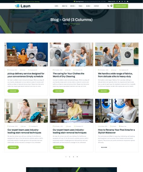 Laun Laundry Service Dry Cleaning HTML Template