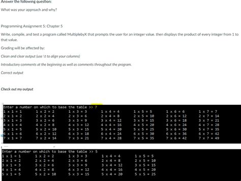 Solved Answer The Following Question What Was Your Approach