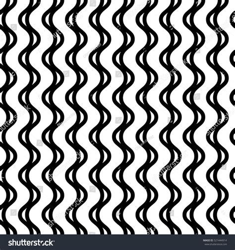 Vector Monochrome Seamless Pattern Vertical Wavy Stock Vector Royalty Free