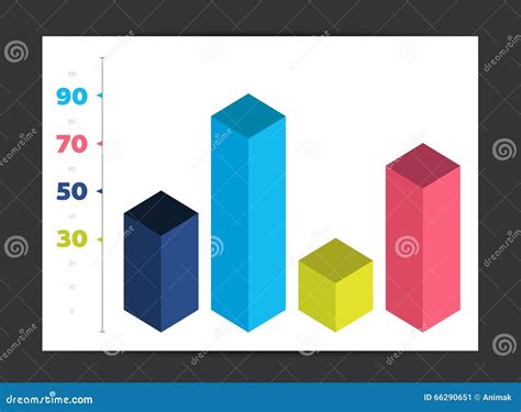 Infographic 3d Cube Diagram Chart Graph Stock Vector Illustration Of Modern Arrow 66290651
