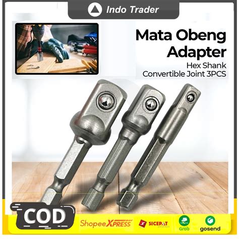 Jual Mata Obeng Elektrik Adapter Hex Rod Sleeve 3 Pcs Shopee Indonesia