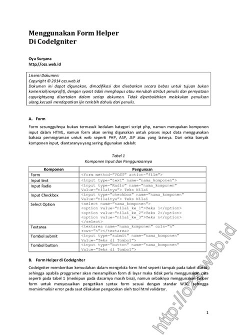 Pdf Menggunakan Form Helper Di Codeigniter
