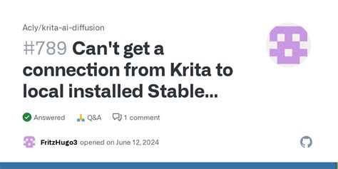 Can T Get A Connection From Krita To Local Installed Stable Difusion Acly Krita Ai