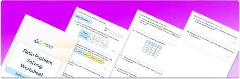 Free Ratio Problem Solving Worksheet