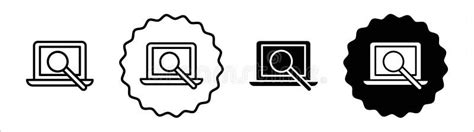 Laptop Monitoring Screen Icon Symbol Set Collection Laptop Monitoring Screen Simple Vector Sign Laptop Monitoring Screen Icon Symbol Set Collection Laptop Monitoring Screen Simple Vector Sign