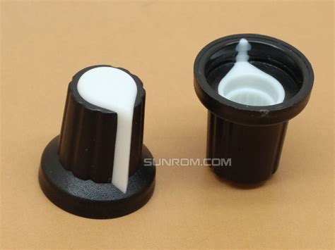 White Knob For MM Shaft Encoders Pots Sunrom Electronics