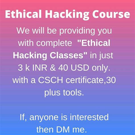 Nikita Gupta On Linkedin Course Onlineclass Hacking Ethicalhacking Certification Tools