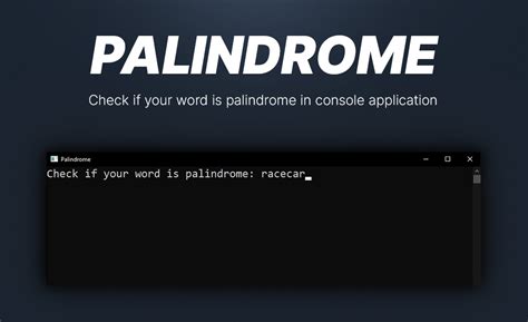 Github Pmathevpalindrome Check If Your Word Is Palindrome In Console Application
