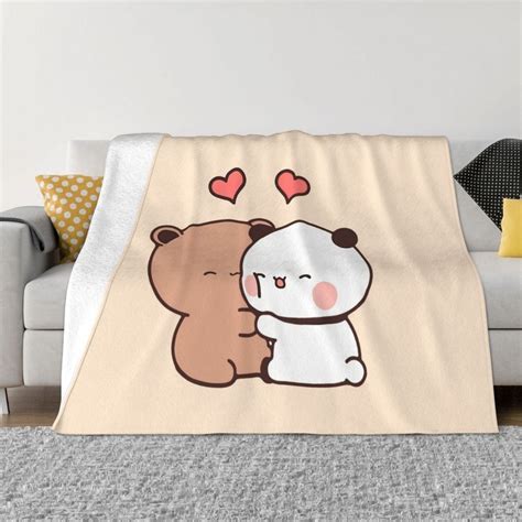 Bubu Dudu Cartoon Blankets Uwu Coral Fleece Plush Decoration Bedroom