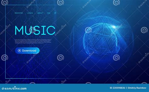 Music Wave Technology Spherevector Particle Big Data Visualisation Of Matrix Equalizer For