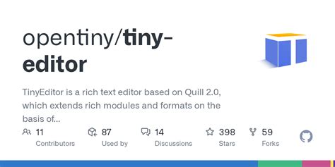 Github Opentinytiny Editor Tinyeditor Is A Rich Text Editor Based On Quill 20 Which